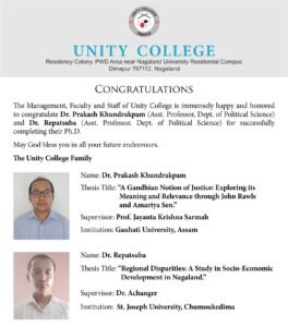 Unity College - Dimapur, Nagaland