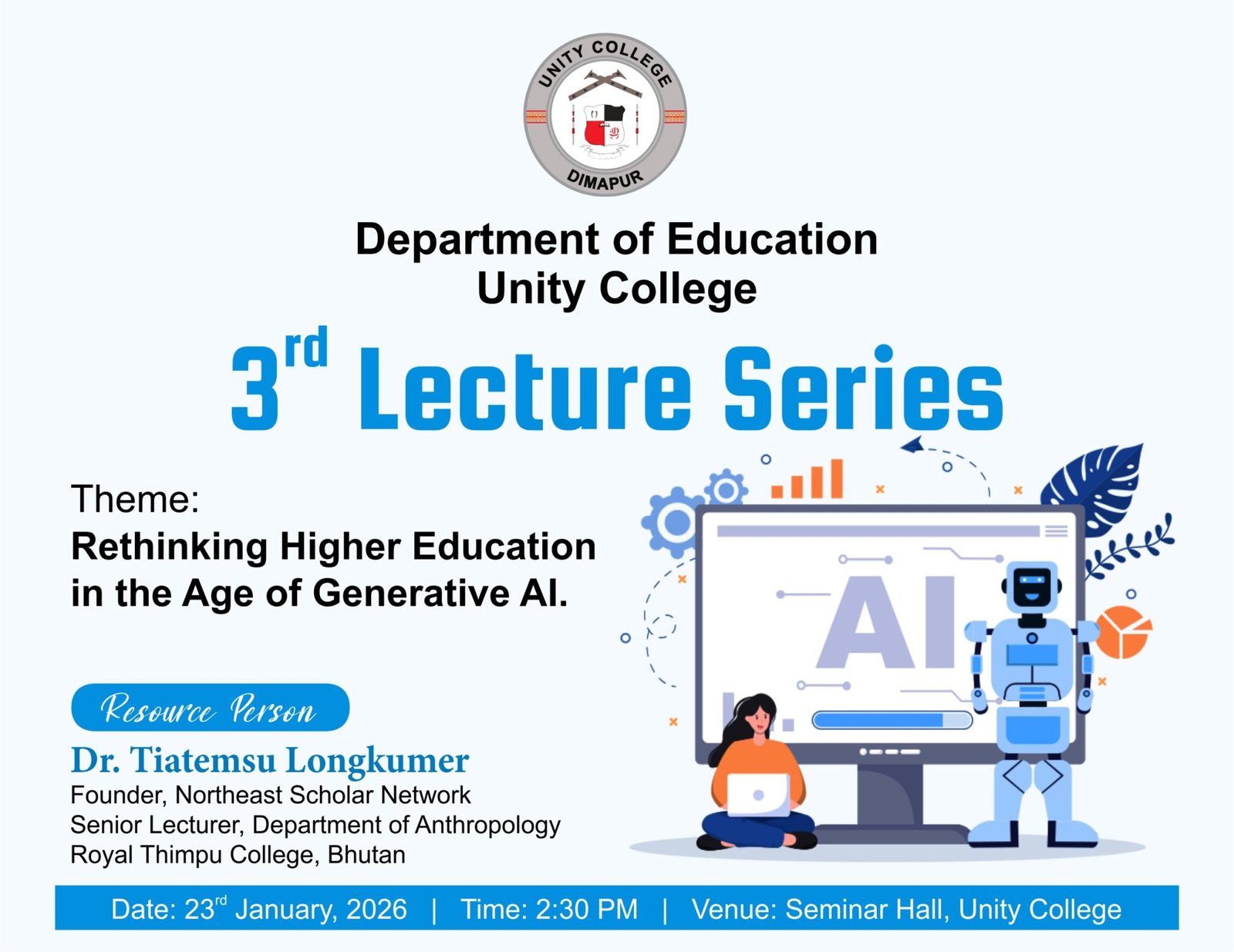 3rd Lecture Series - Department of Education - Unity College